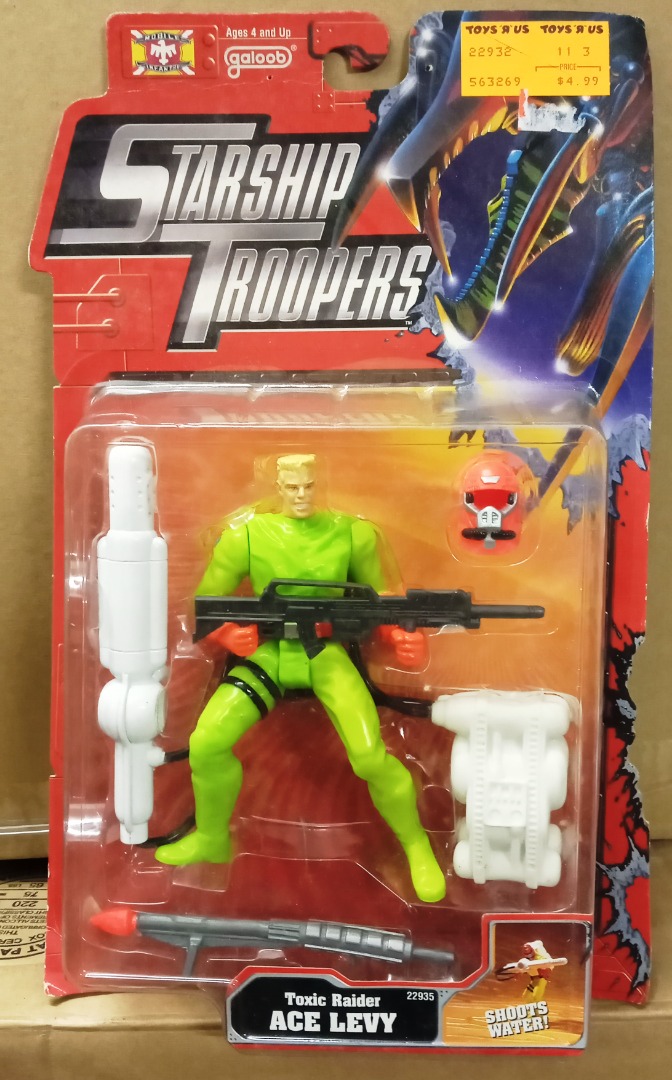 絕版 1997年 Galoob Starship Troopers Toxic Raider Ace Levy 5吋高 action ...