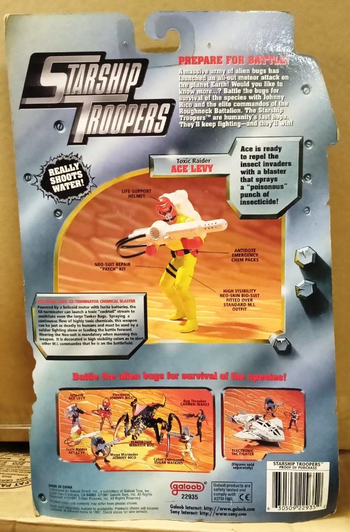 絕版 1997年 Galoob Starship Troopers Toxic Raider Ace Levy 5吋高 action ...