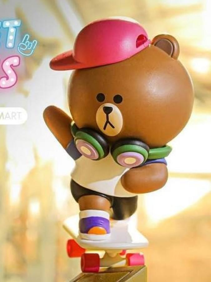 全新 Popmart Line friends street series sliding brown 泡泡瑪特 非 labubu dimoo ...