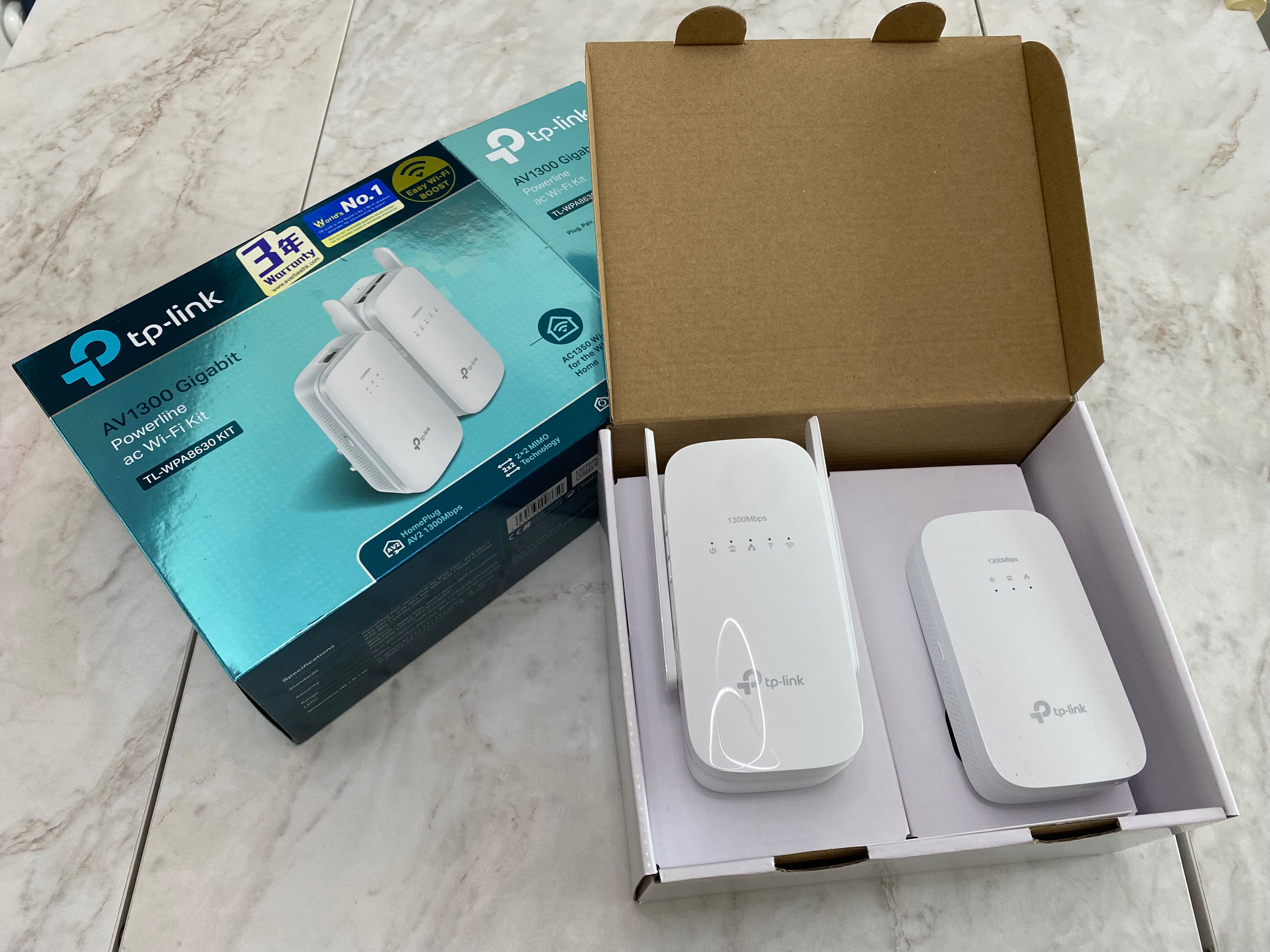全新 TP Link WPA AV1200 homeplug kit, 電腦＆科技, 電腦周邊及配件, Wifi及上網相關產品 - Carousell