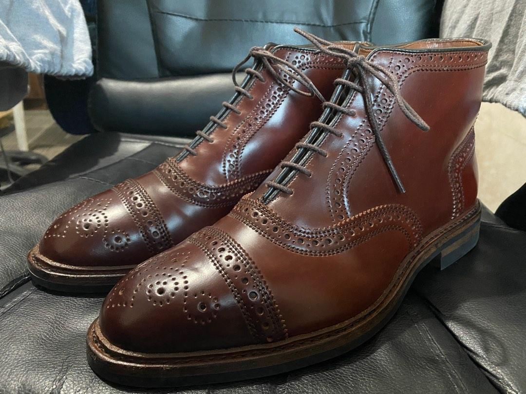 Allen Edmonds "Hamilton" Shell Cordovan Chili captoe oxford brogue ...