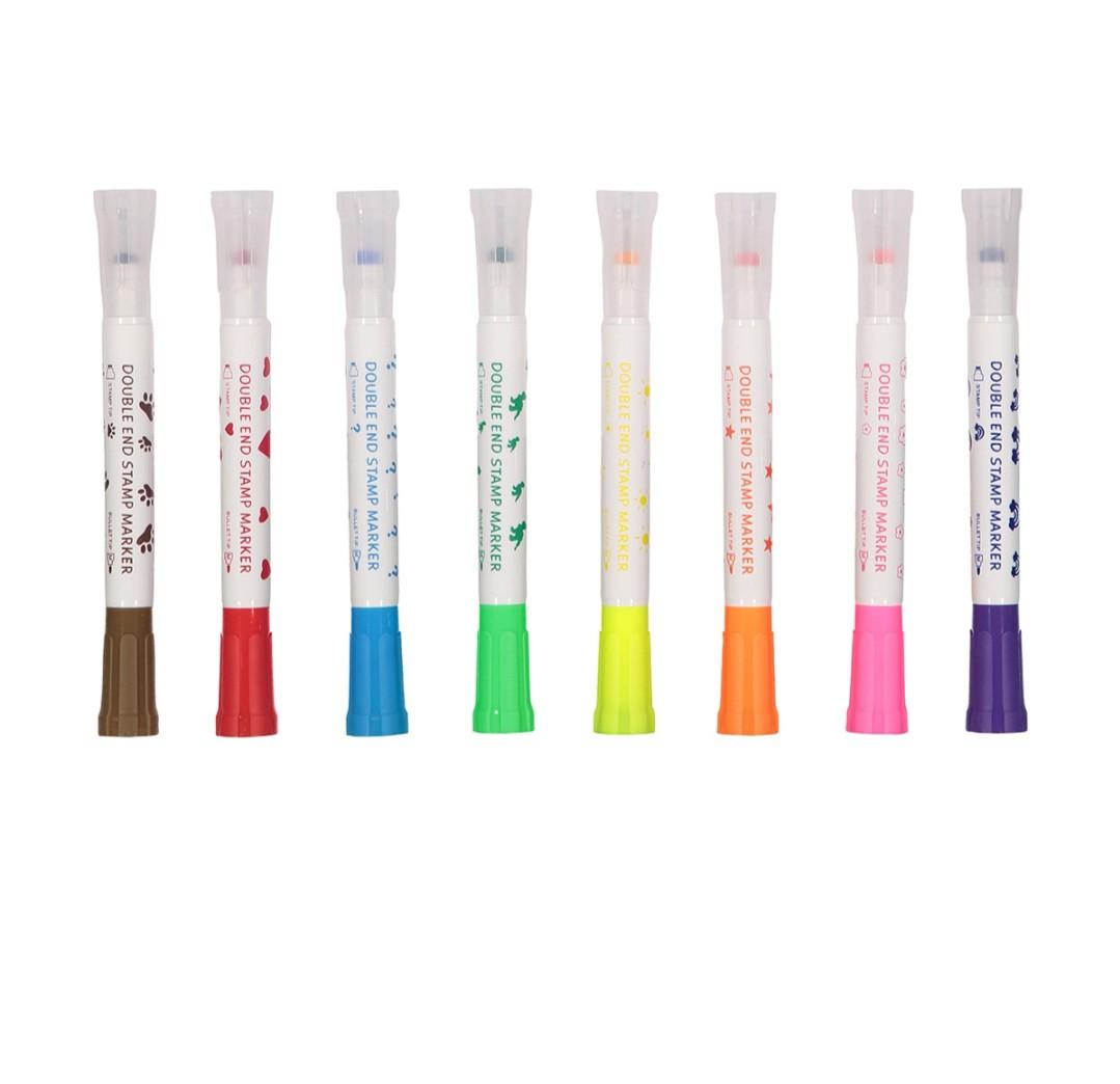 Anko Stamp and Marker Pens Double Ended, Hobbies & Toys, Stationary ...
