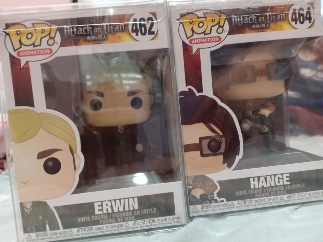 Attack On Titan Funko Pops - Erwin Smith - Hange Zoe, Hobbies & Toys ...