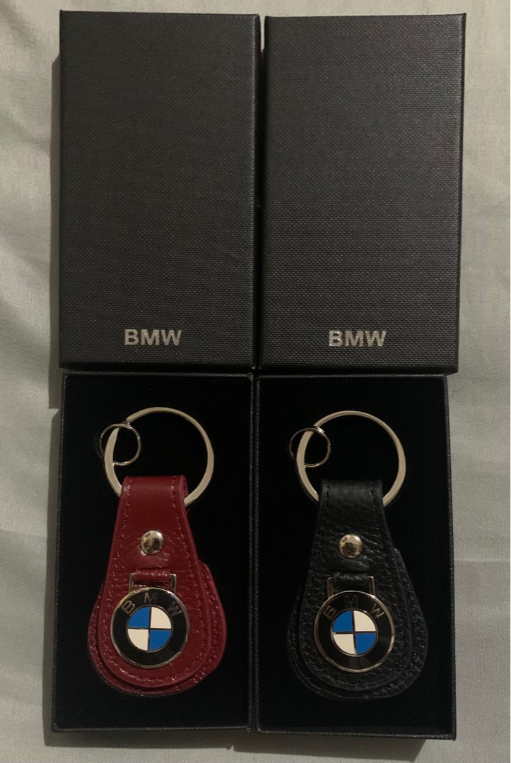 Authentic BMW keychain leather roundel logo, Car Parts & Accessories ...