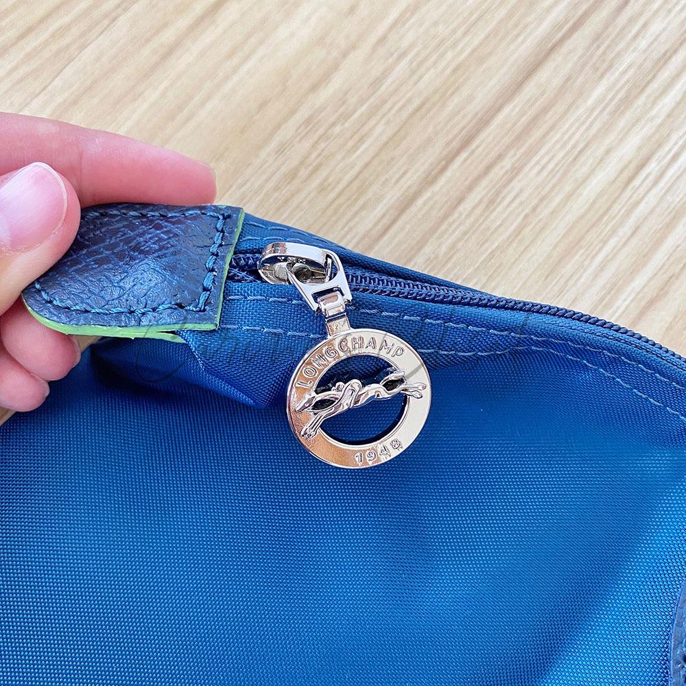 Authentic LONGCHAMP Ocean Blue Le Pliage Small Long Handle Shoulder Bag ...