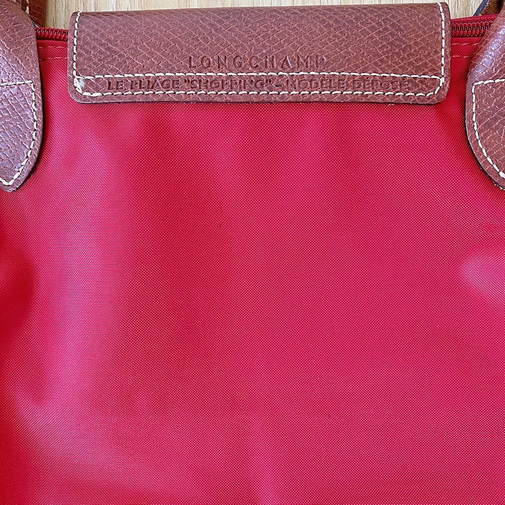 SALE Authentic LONGCHAMP Red Le Pliage Original Small Long Handle ...