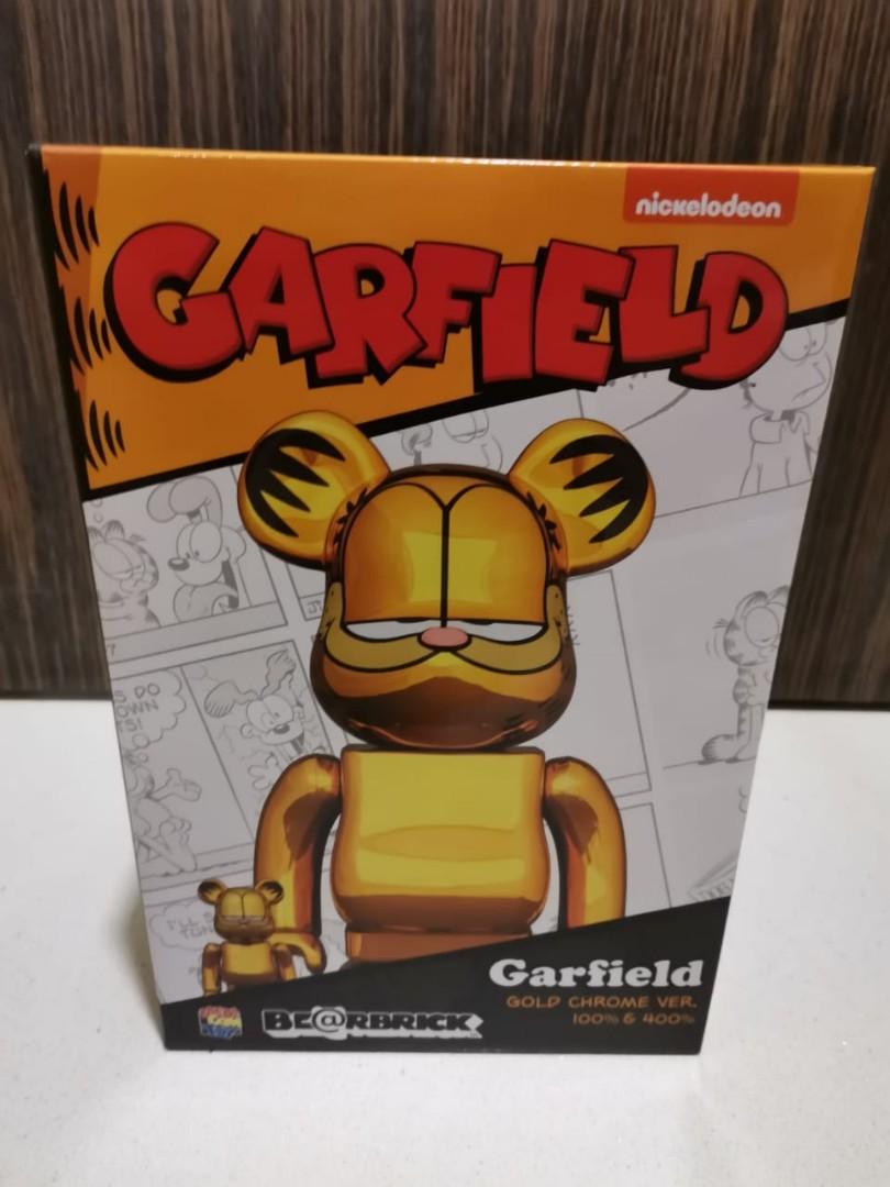 BE@RBRICK GARFIELD GOLD CHROME Ver. 100%, 400% & 1000% [Authentic ...