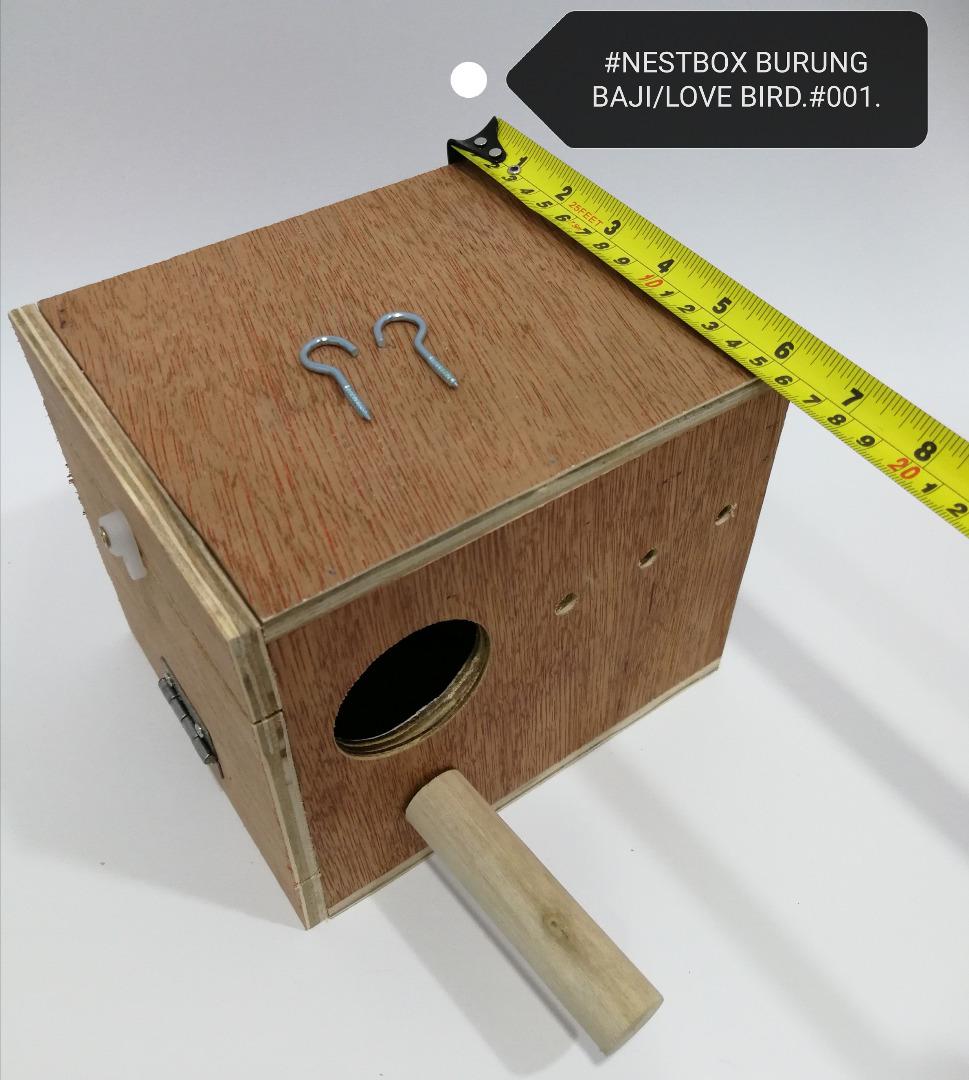 Bird NestBox Kotak Telur Sarang Burung Baji Budgie Lovebird Cockatiel ...