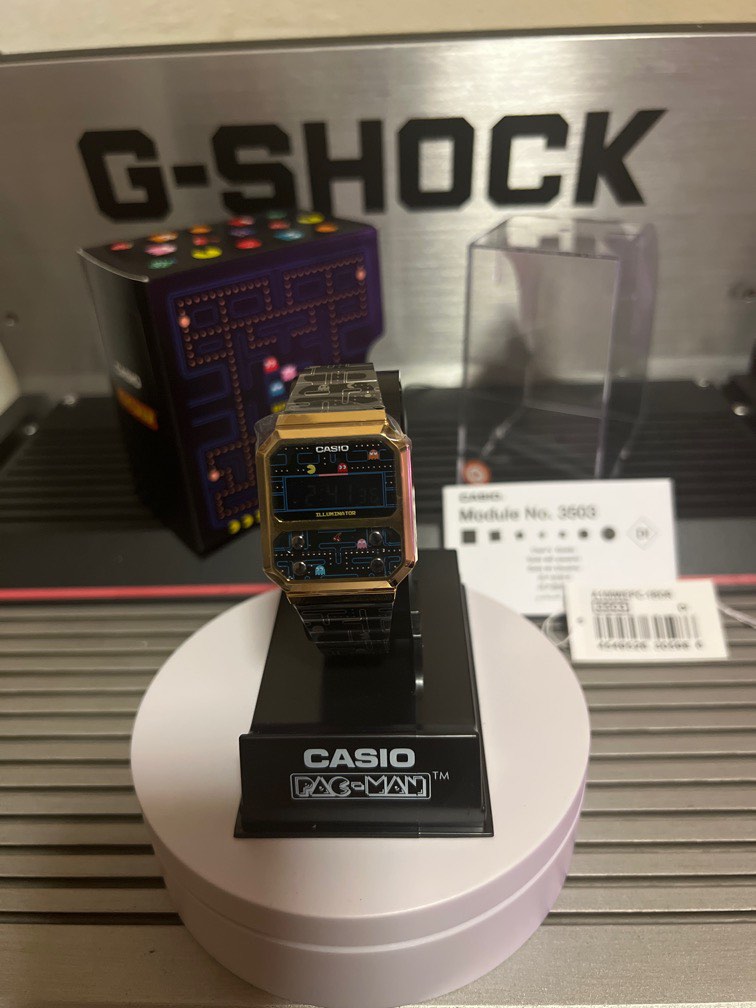 Casio X Pac-Man A100WEPC-1BDR, Men's Fashion, Watches & Accessories ...