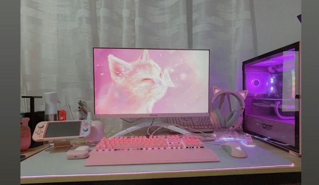 Complete Razer Pink Desktop setup, Computers & Tech, Desktops on Carousell