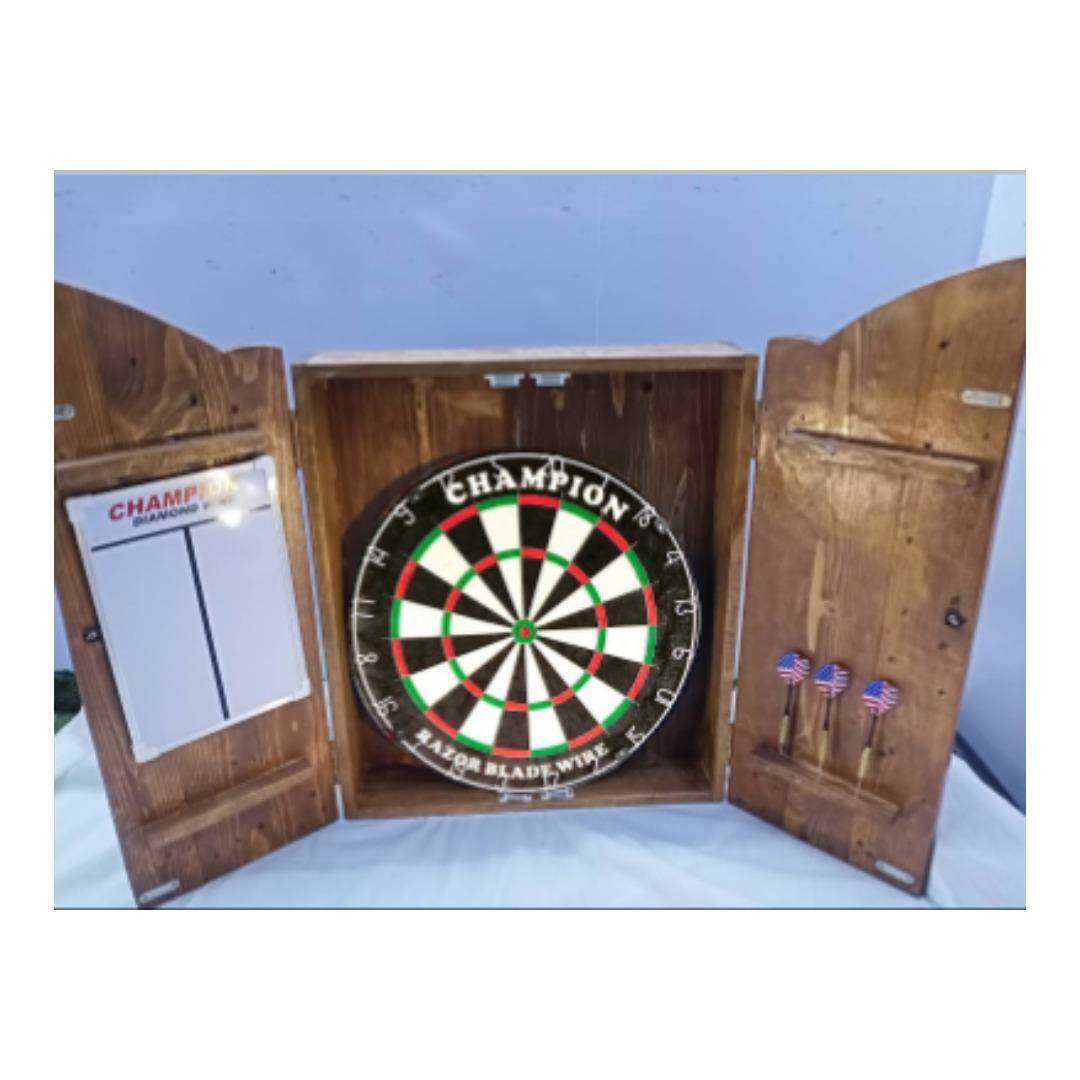 DART BOARD CHAMPION RAZOR BLADE WITH 1 SET DART PIN & DART SCORE BOARD ...