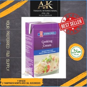 EMBORG COOKING CREAM 1LT HALAL, Food & Drinks, Spice & Seasoning on ...