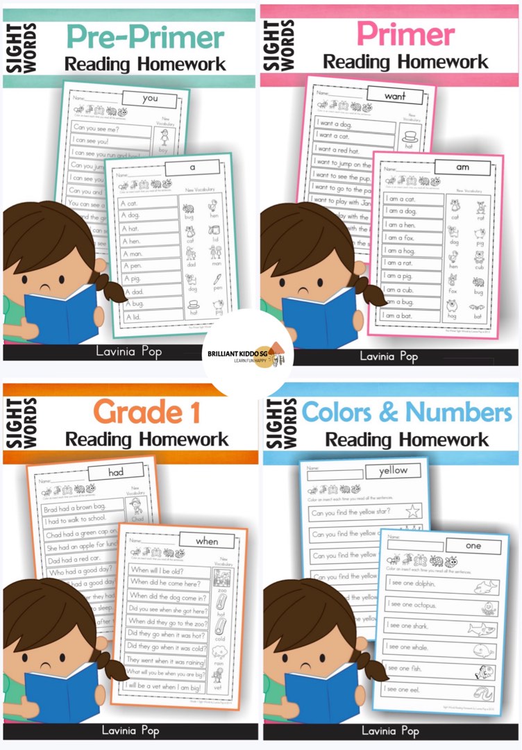 English Sight Words Flip book Worksheet for children preschoolers N,K1 ...