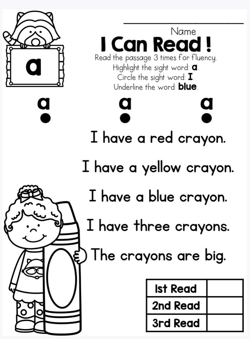 English Sight Words Worksheet for children preschoolers N,K1,K2 & P1 ...
