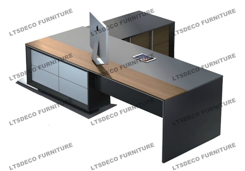 executive office table with built in cabinet and side drawers, office ...