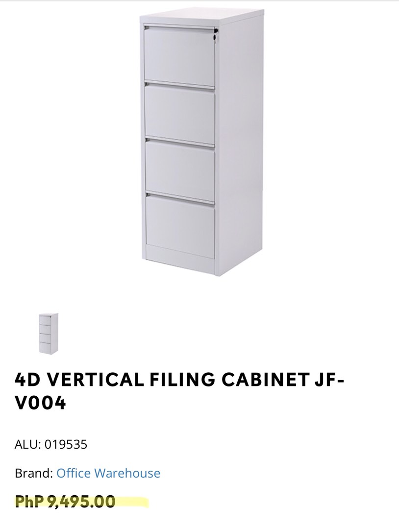 Filing Cabinet, Furniture & Home Living, Office Furniture & Fixtures on ...