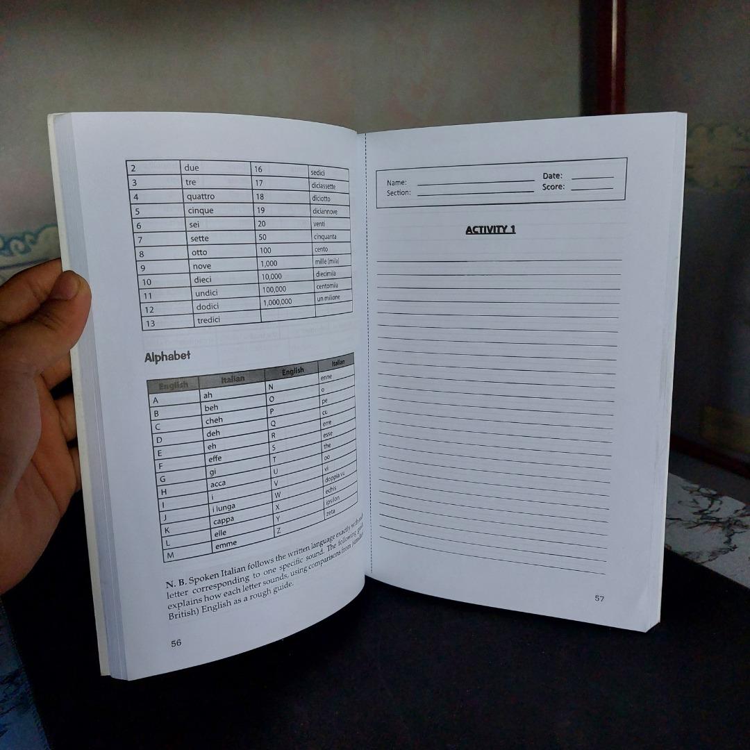 First Edition Italian grammar; Italian book self study Reading Textbook ...