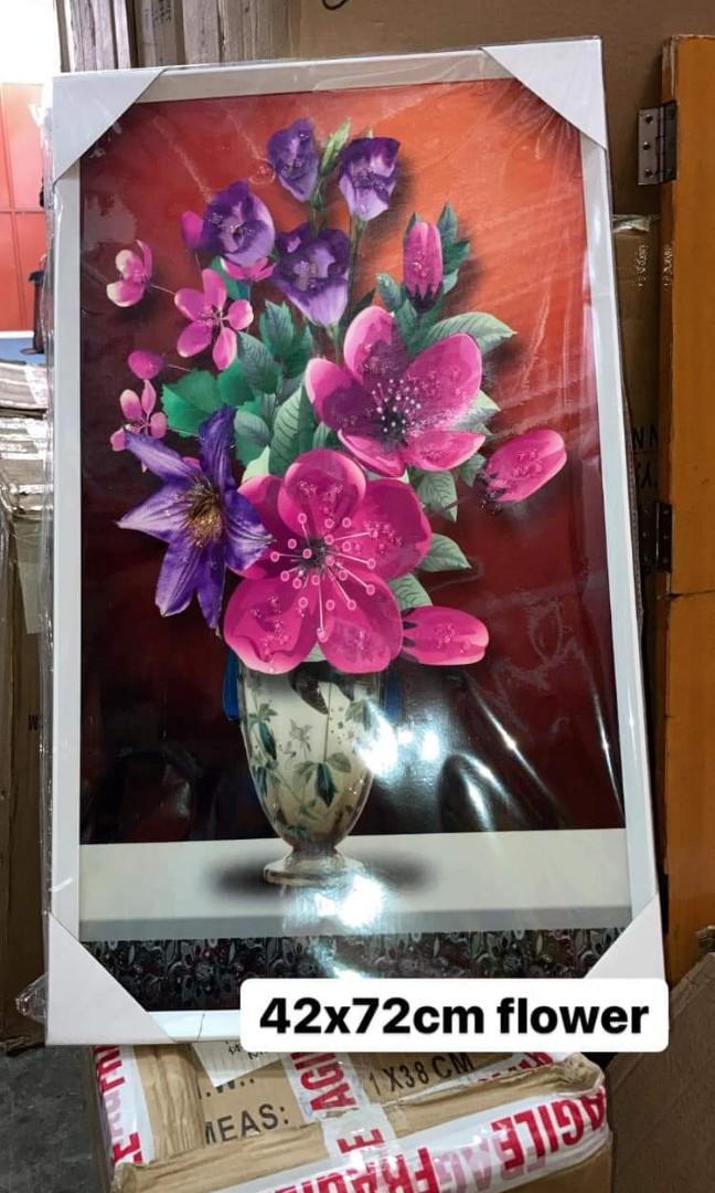 Flower design wall frame, bulaklak wall decor, tulip design wall frame ...