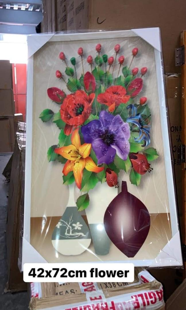 Flower design wall frame, bulaklak wall decor, tulip design wall frame ...