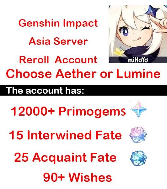 Genshin Impact Reroll Account Starter, Video Gaming, Gaming Accessories ...
