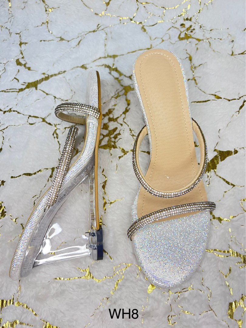 GLASS WEDGE 2 STRAP AVAILABLE IN ALL SIZES, Women's Fashion, Footwear ...