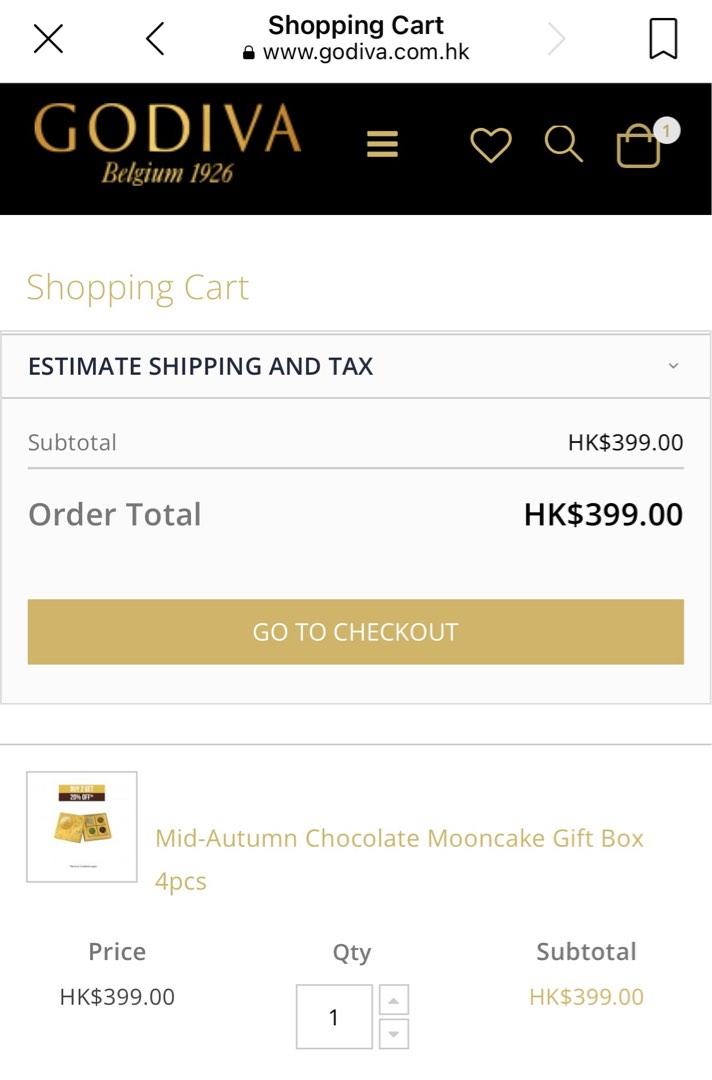 Godiva Mid-Autumn Chocolate Mooncake Gift Box 4pcs, 嘢食 & 嘢飲, 禮品籃和禮籃 on Carousell