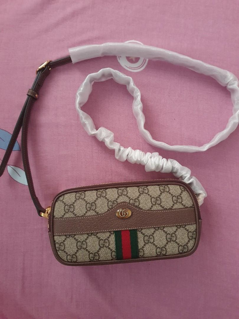 Gucci Ophidia Triple Zip Crossbody Bag GG Coated Canvas Mini, Luxury, Bags & Wallets on Carousell