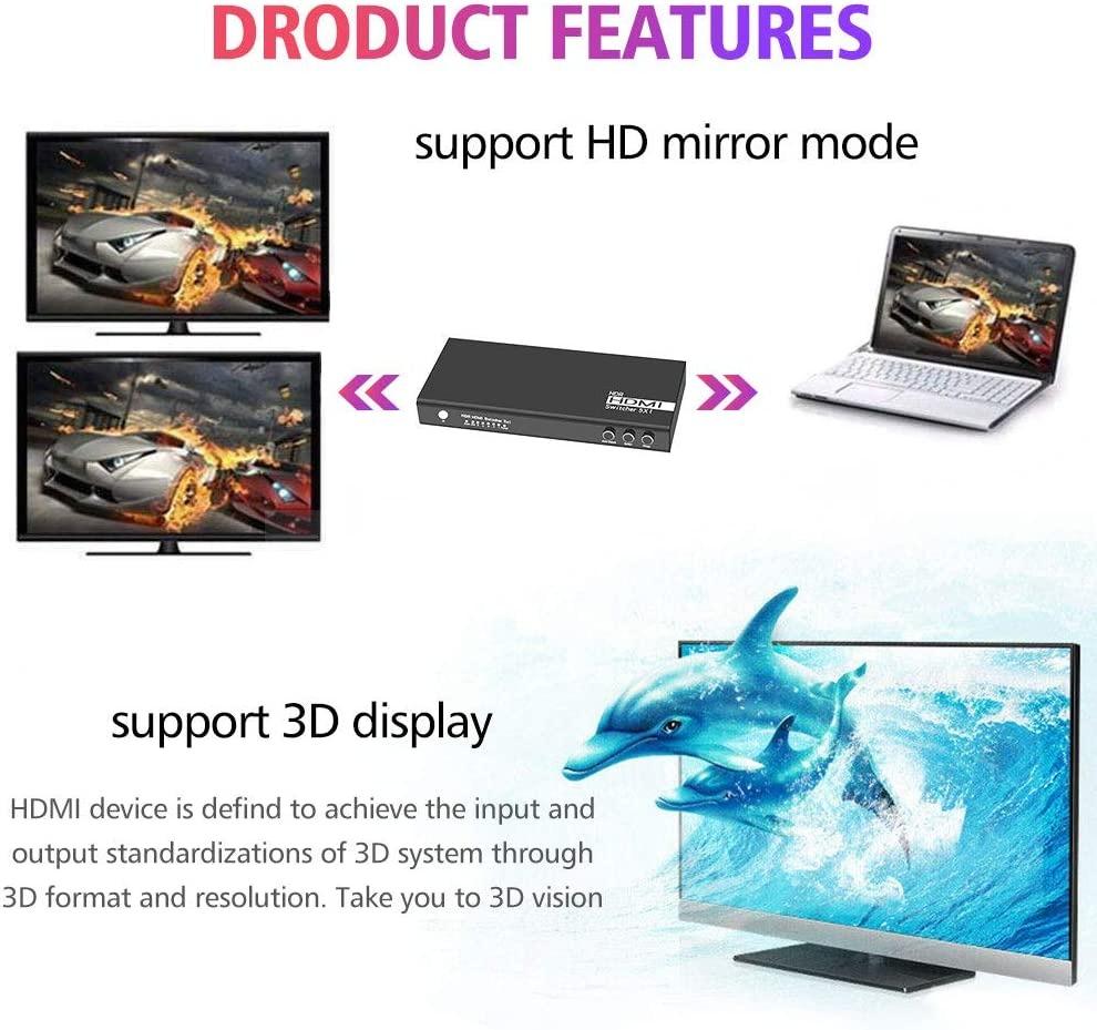 HDMI Switch Pickle Power 4K HDMI Switcher 5 in 1 out, HDMI Switch ...