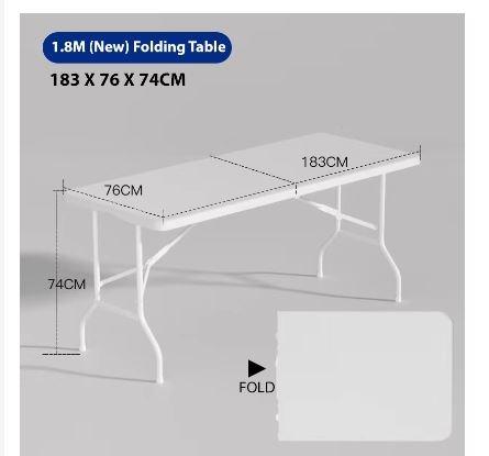 HDPE Portable Folding Table Travel Outdoor Foldable Tables Study Table ...