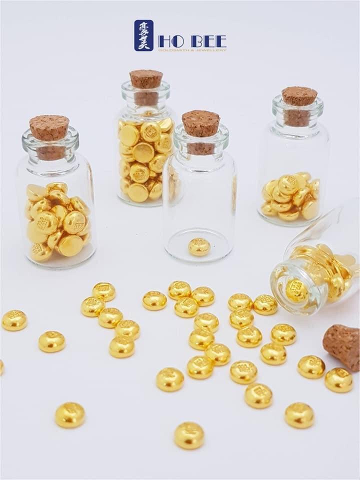 HoBee 999 Pure Gold - 1gm Bean (5mmX5mm), Women's Fashion, Jewelry ...