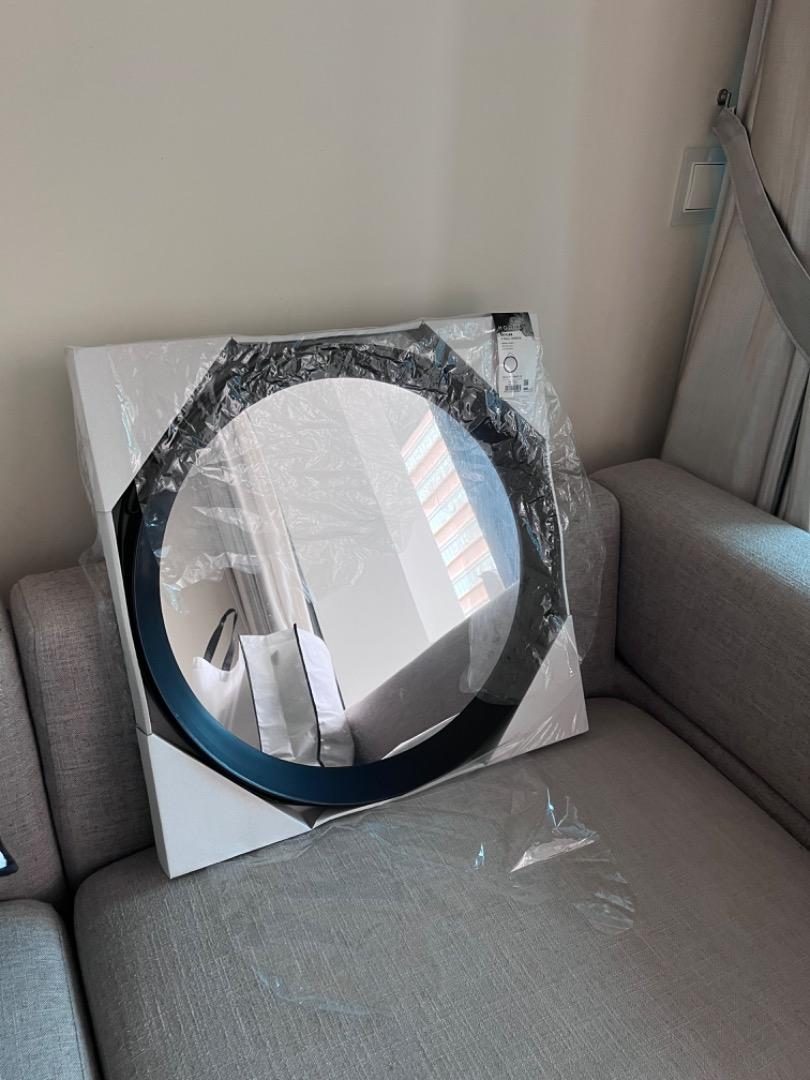 Hooga mirror and 3x ikea frames and art, Furniture & Home Living, Home ...