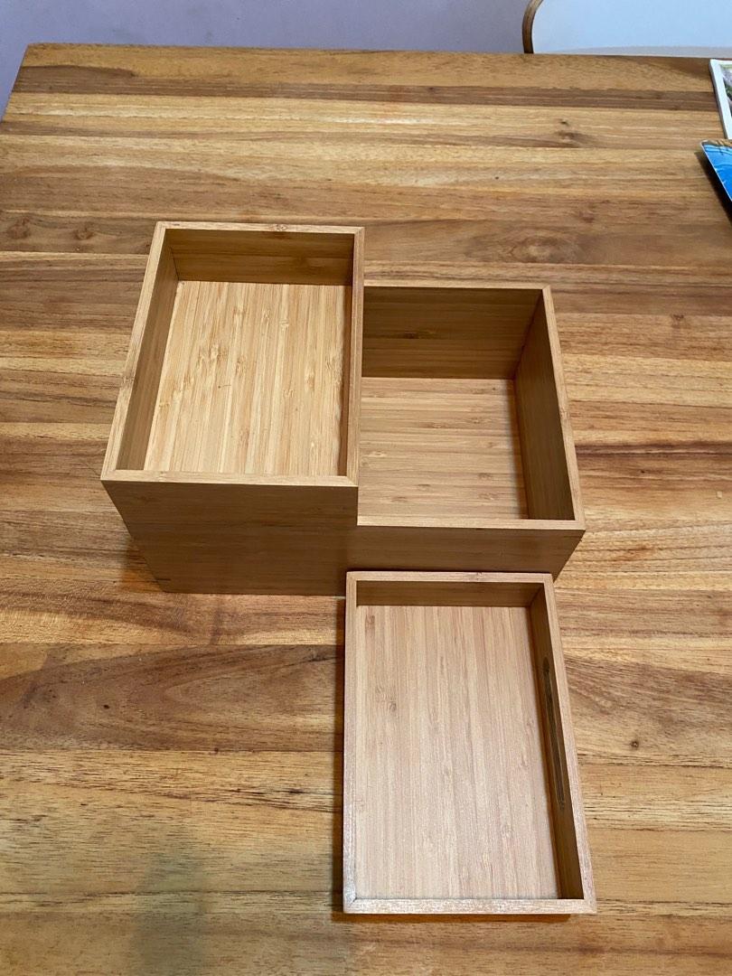 Ikea bamboo boxes Dragan, Furniture & Home Living, Home Improvement ...