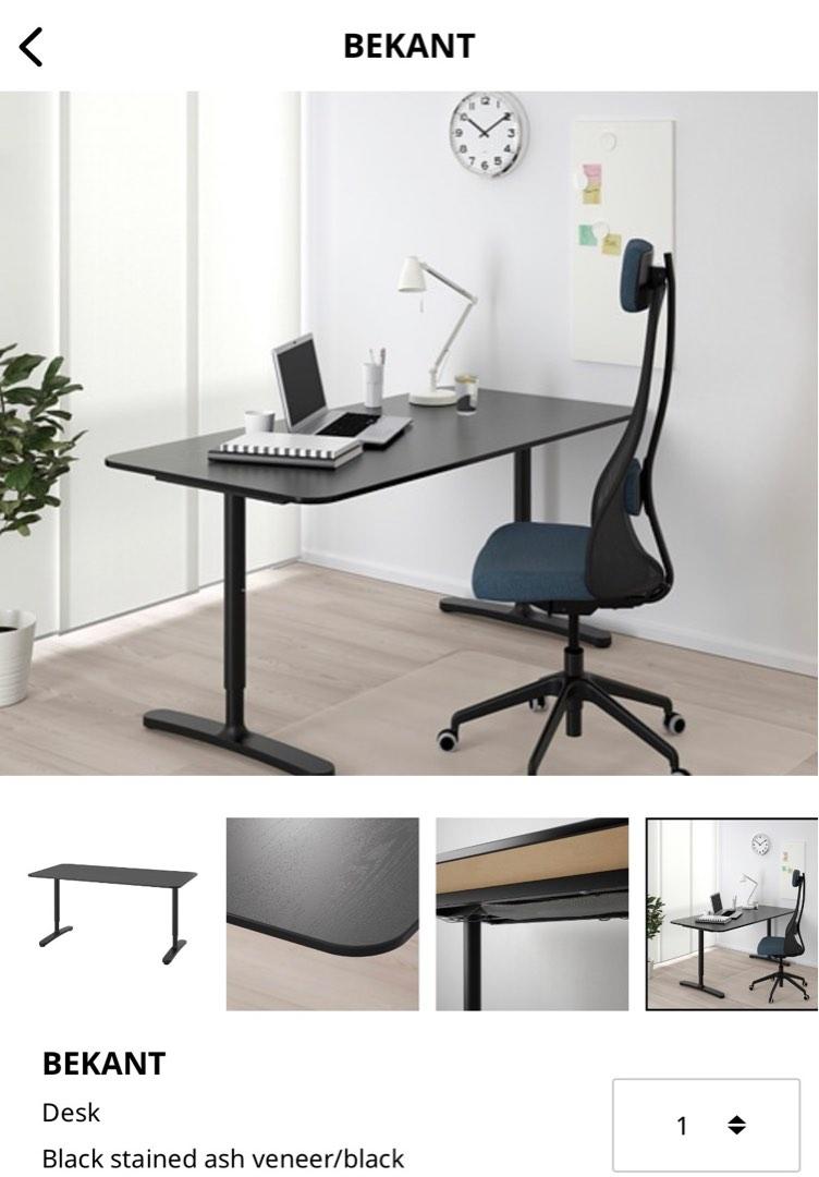IKEA Bekant Desk, Furniture & Home Living, Furniture, Tables & Sets on ...