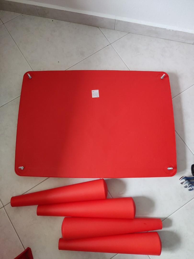Ikea Mammut kids table and 2 plastic chairs, Furniture & Home Living ...