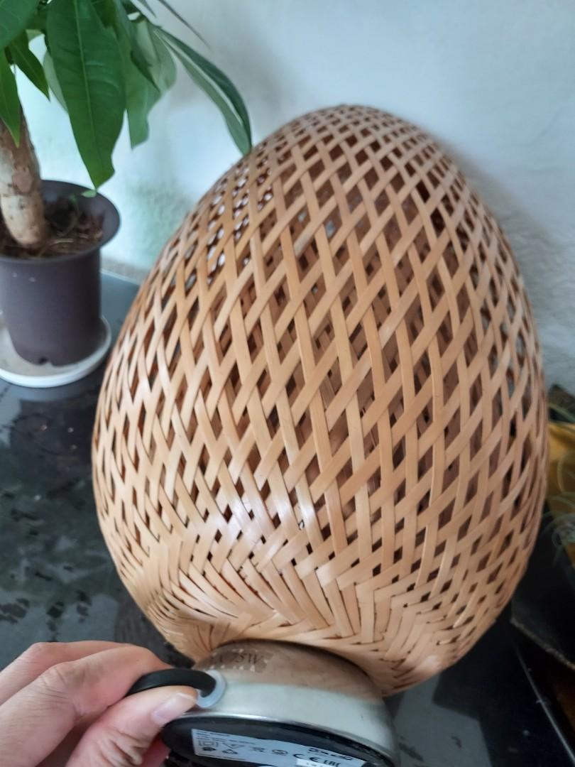 IKEA rattan lamp, Furniture & Home Living, Lighting & Fans, Lighting on ...