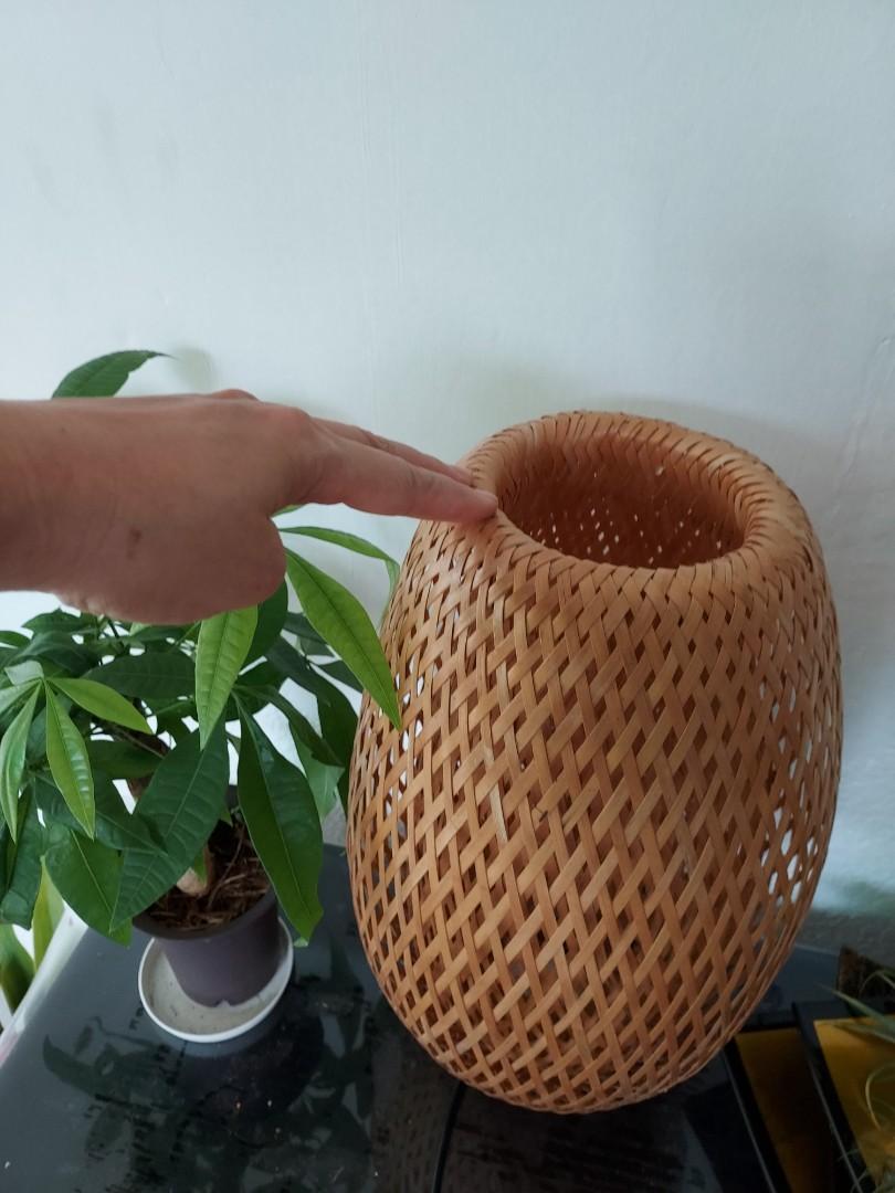 IKEA rattan lamp, Furniture & Home Living, Lighting & Fans, Lighting on ...