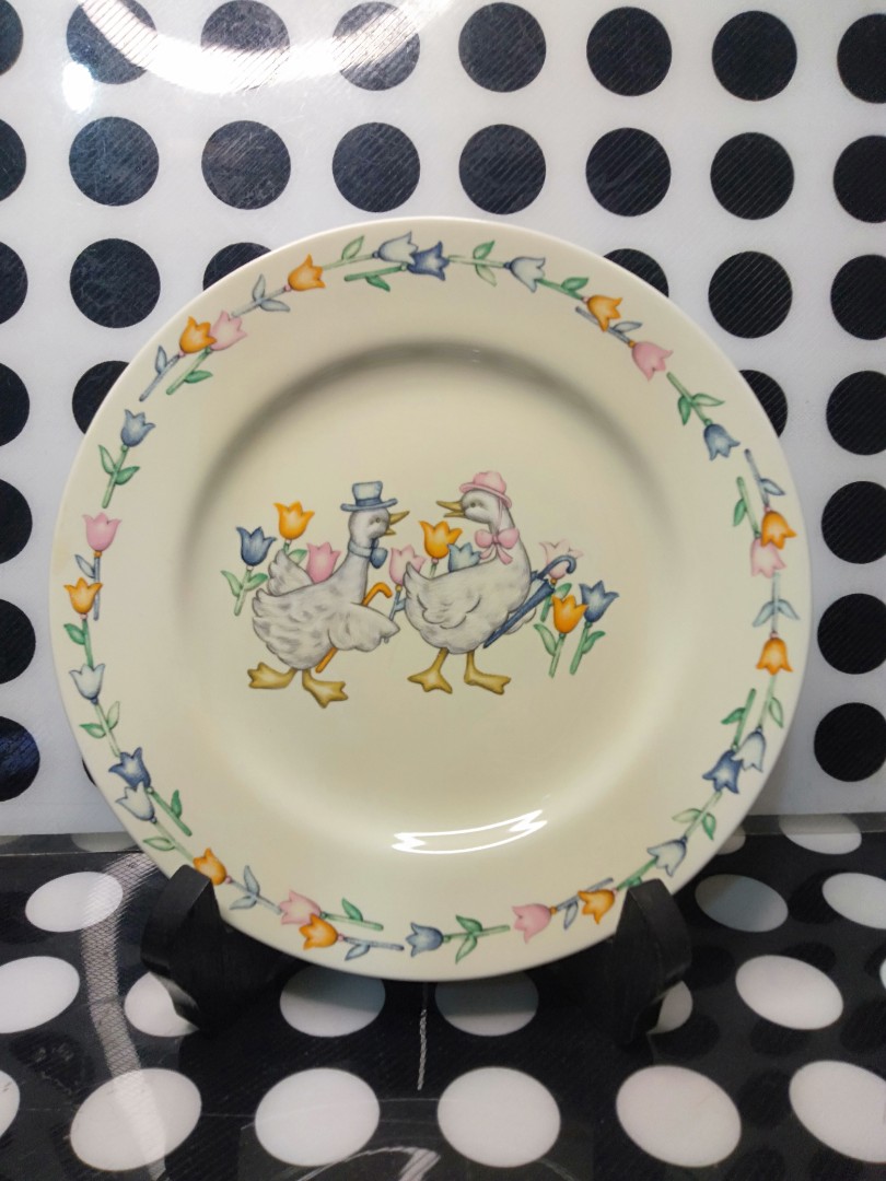 Japanese Porcelain Display Plate ( Couple Geese ) From Japan, Furniture ...