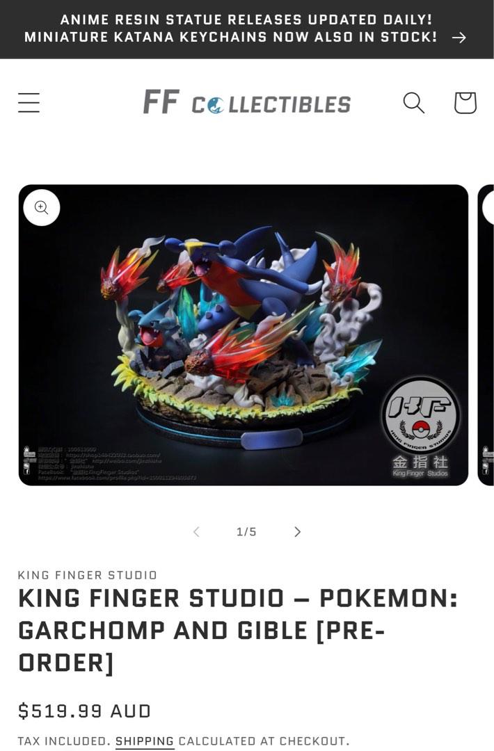 King Finger Studio Pokemon Statue Garchomp & Gible, Hobbies & Toys ...
