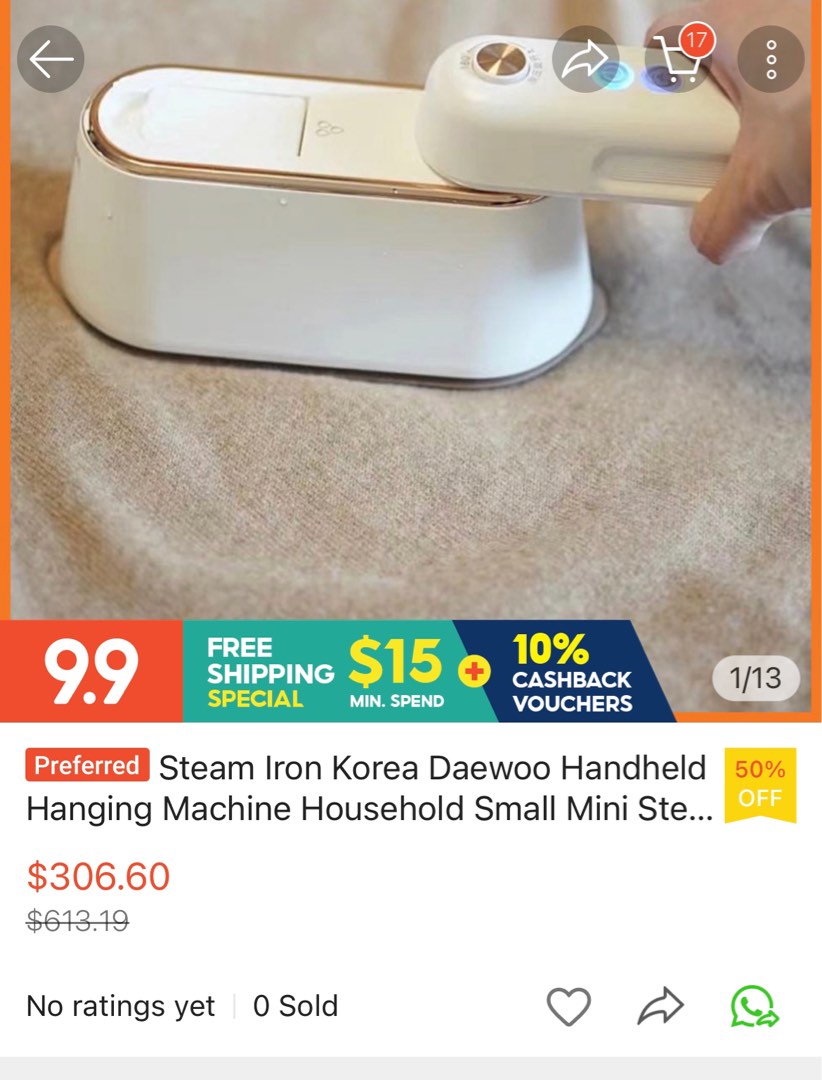 Korea Daewoo steam iron, TV & Home Appliances, Irons & Steamers on ...