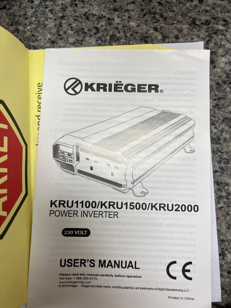 Krieger 2000W power inverter, TV & Home Appliances, Electrical ...