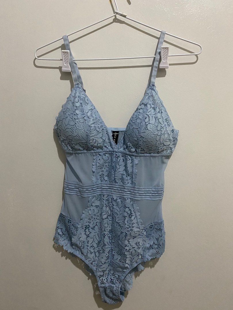 Light Blue Bodysuit, Women's Fashion, Undergarments & Loungewear on ...