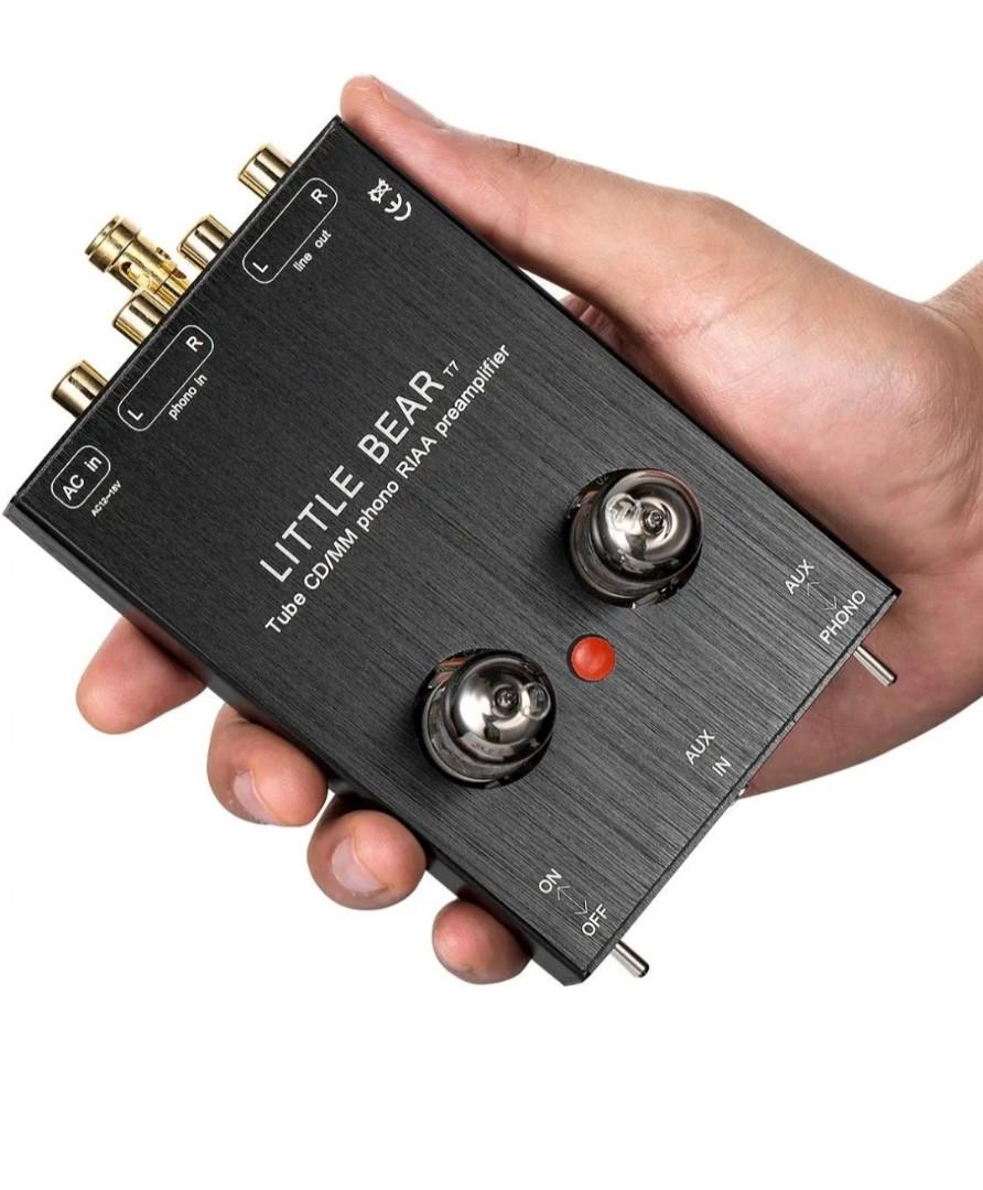 Little Bear T7 Vacumn Tube Mini Phono Stage RIAA MM Turntable Preamp ...