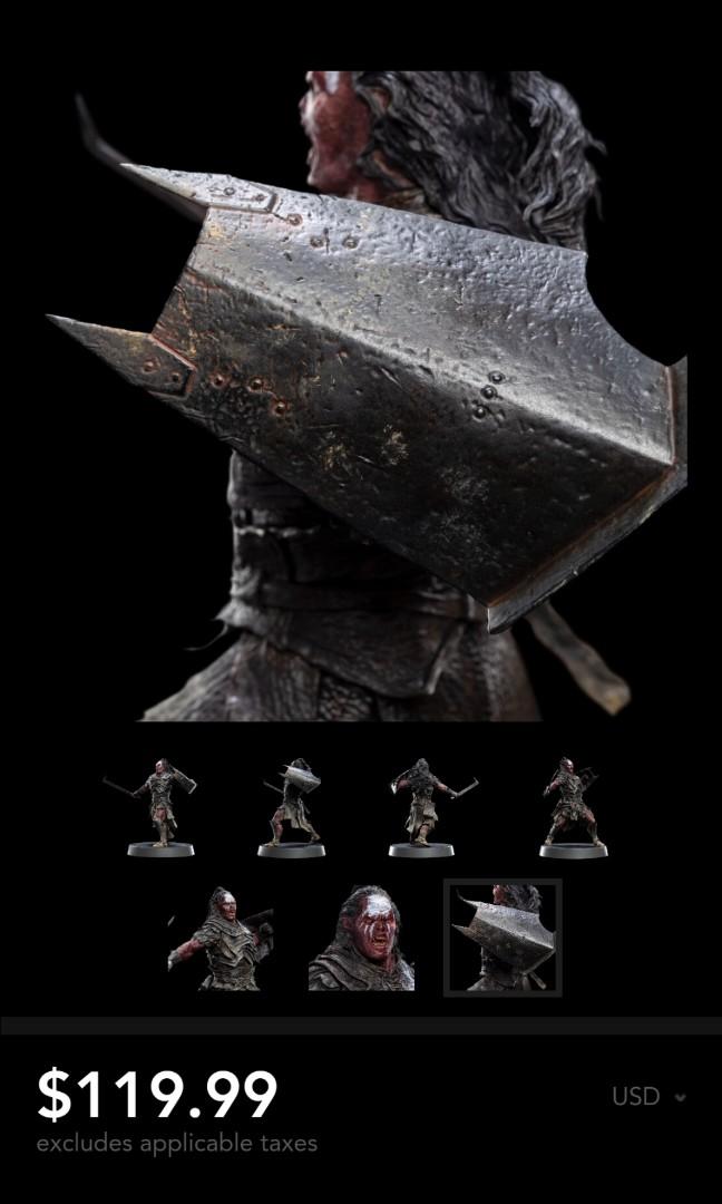 Lurtz LORD OF THE RINGS Figures of Fandom Weta Workshop, Hobbies & Toys ...