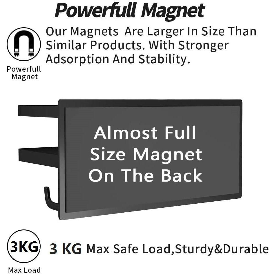 Magnetic Key Racks with Tray, Magnetic Spice Rack For Refrigerator With ...