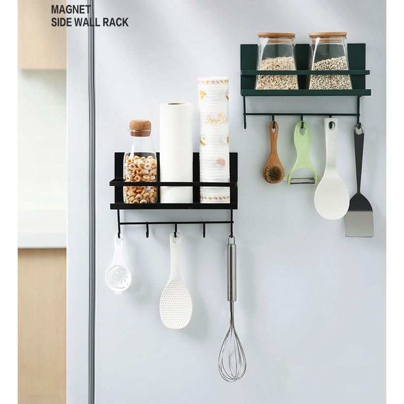 Magnetic Key Racks with Tray, Magnetic Spice Rack For Refrigerator With ...