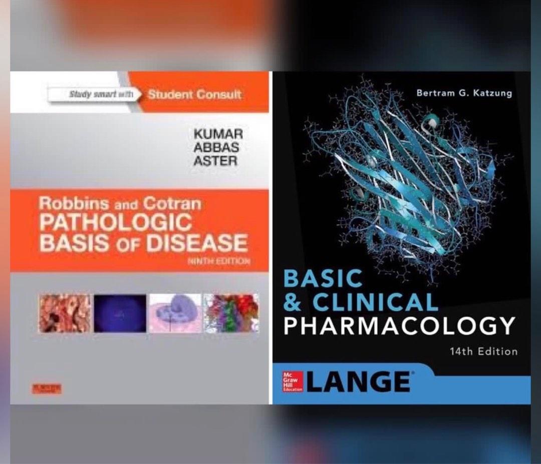 MED BOOKS BUNDLE: Katzung Pharma 14th ed and Robbins Patho 9th ed., Hobbies & Toys, Books ...