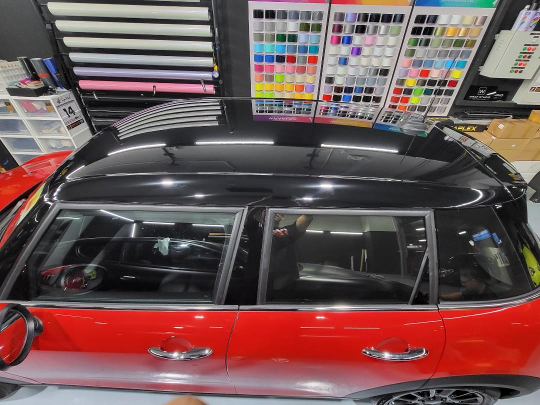 MINI COOPER HIGH GLOSS PIANO BLACK ROOF WRAP, Car Accessories, Car ...