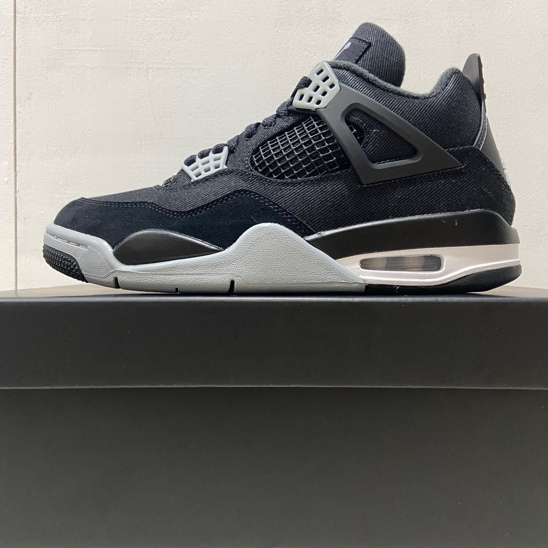 [MULTIPLE SIZES] Air Jordan 4 'Black Canvas', Men's Fashion, Footwear ...
