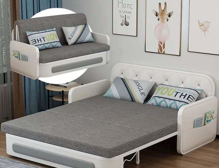 "MULTIPLE VARIATION Sofa multi-functioning folding bed fabric ...