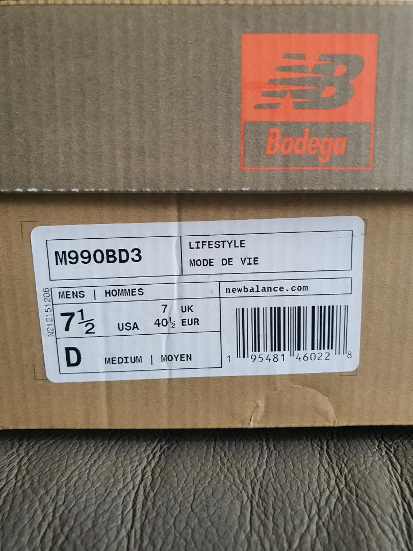 New Balance x Bodega 990 V3, Men's Fashion, Footwear, Sneakers on Carousell